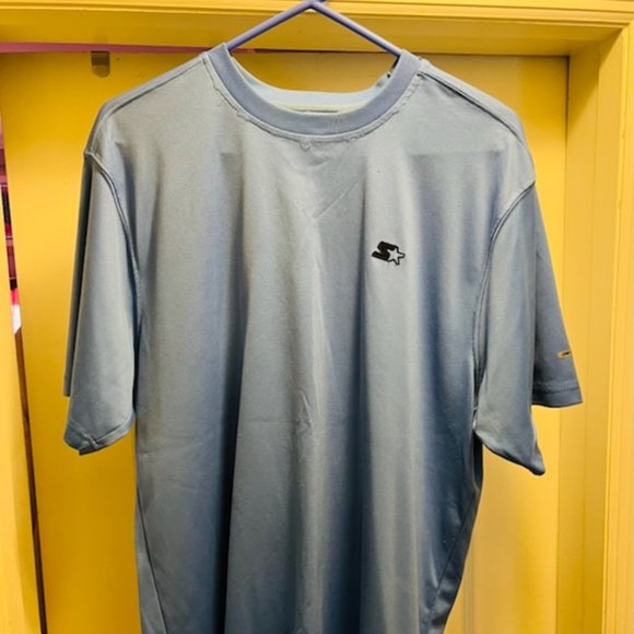 STARTER | Shirts | Starter Dristar Preformance Tee Shirt Blue Mens ...
